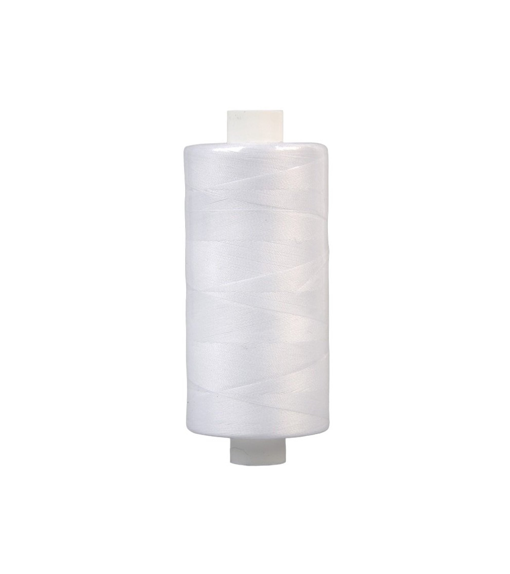 Bobine fil polyester blanc 1000m Oeko-Tex